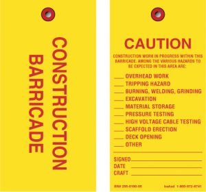 CONSTRUCTION BARRICADE TAG – BASF Client Portal